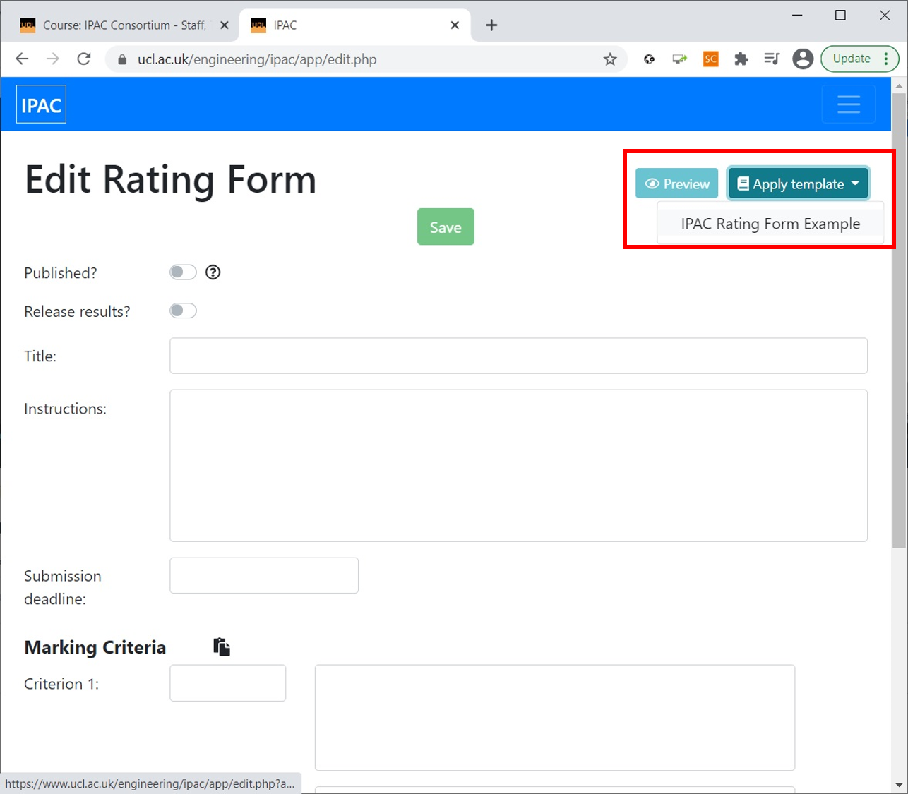 IPAC LTI_Creating the IPAC questionnaire